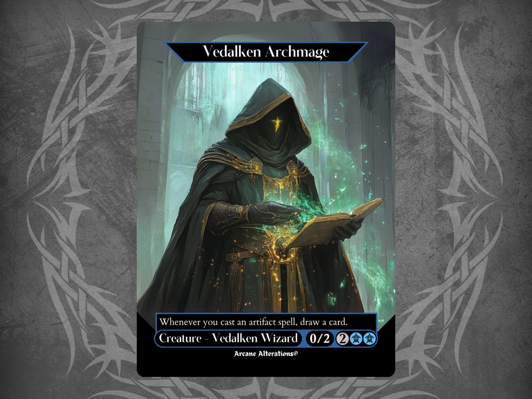Vedalken Archmage - Proxy Full Art Custom Card - Etsy