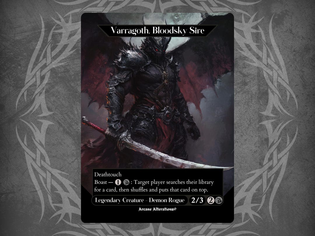 Varragoth, Bloodsky Sire - Proxy Full Art Custom Card - Etsy