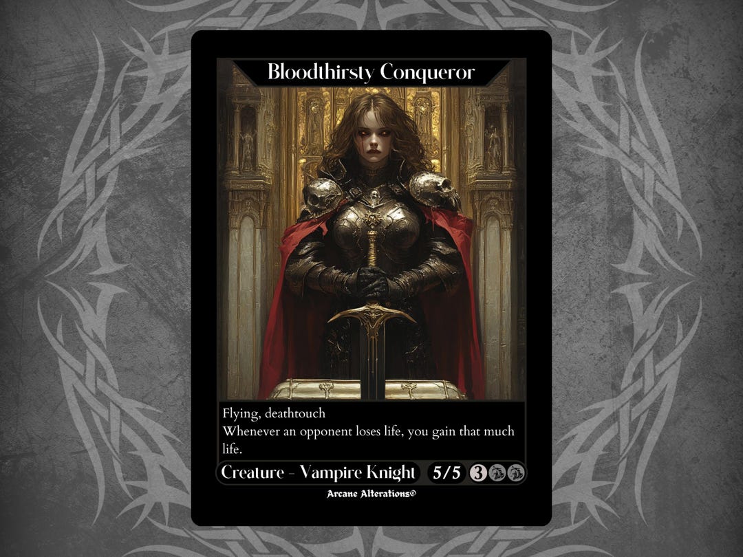 Bloodthirsty Conqueror - Full Art Custom Card - Etsy