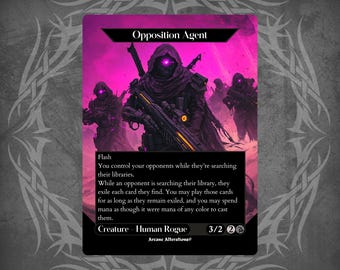 Opposition Agent - Proxy Full Art Custom Altered Art Card - Etsy
