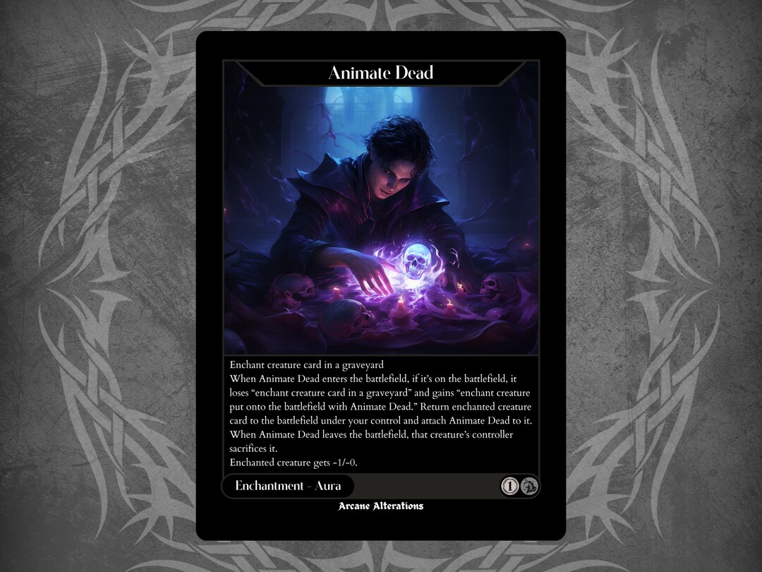 Animate Dead - Full Art Custom Card - Etsy