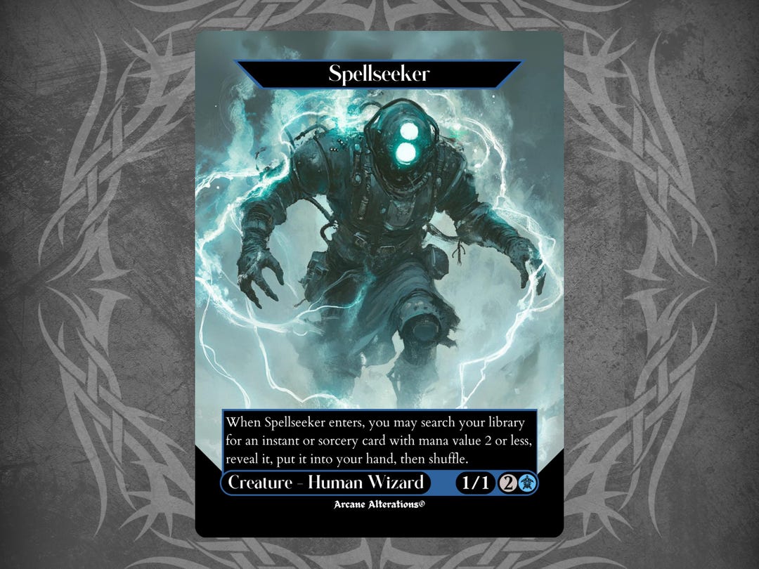 Spellseeker - Proxy Full Art Custom Card - Etsy