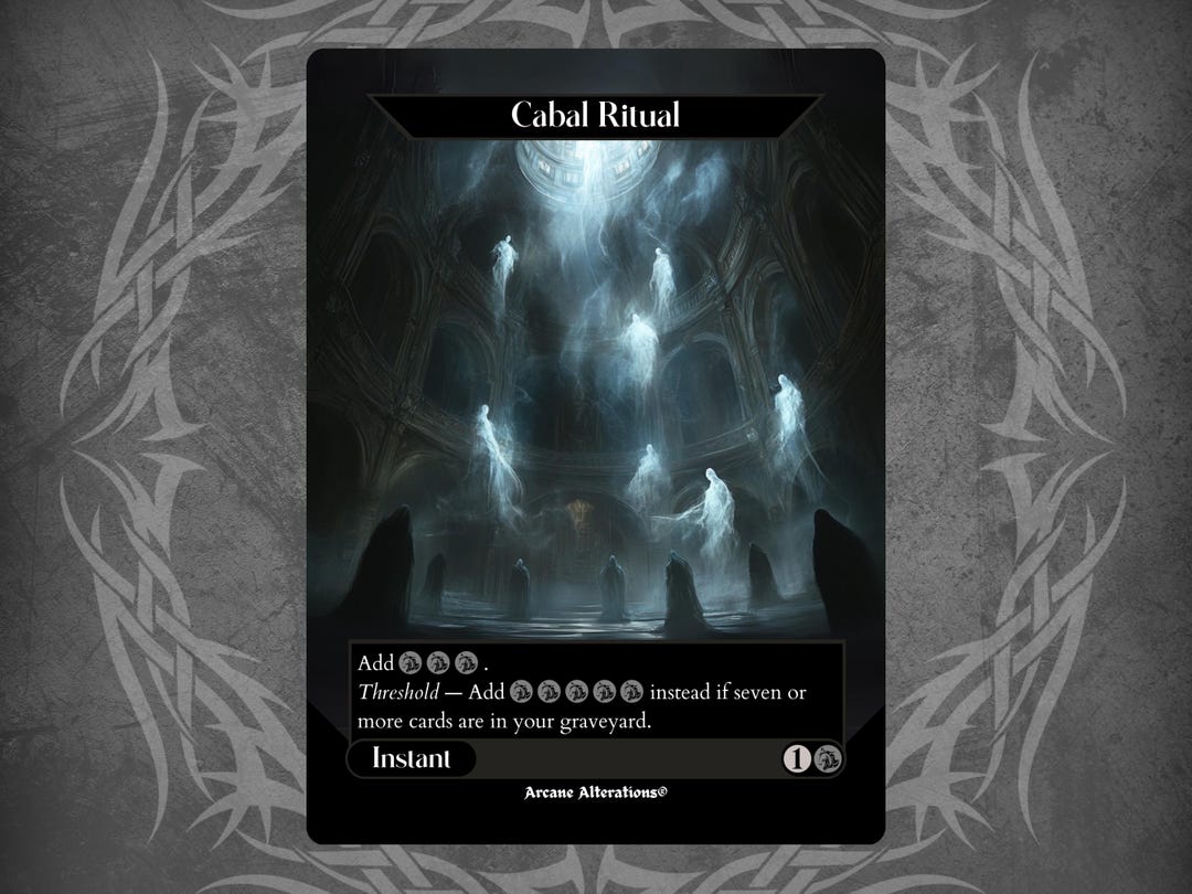 Cabal Ritual - Proxy Full Art Custom Card - Etsy