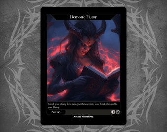 Demonic Tutor Full Art Full Art Custom - Etsy