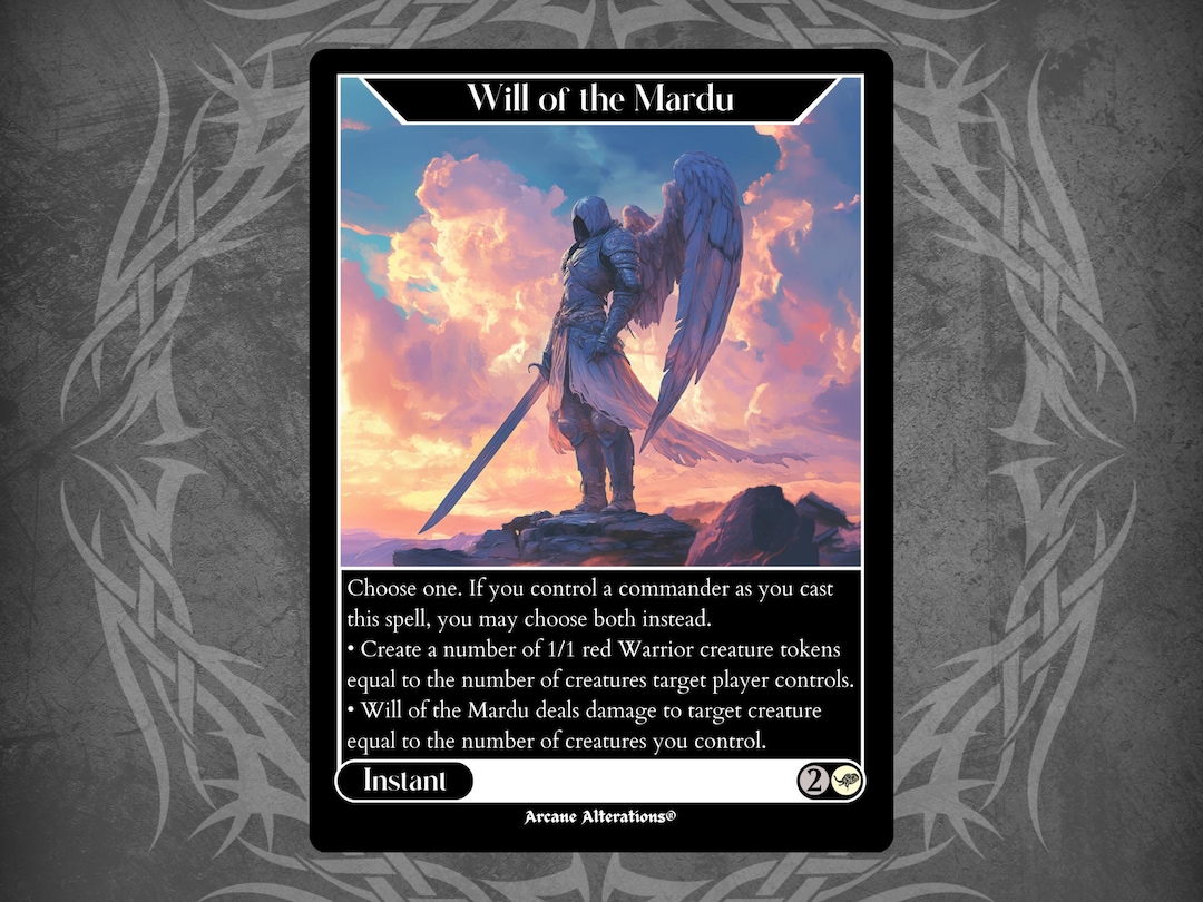 Will of the Mardu - Proxy Full Art Custom Card - Etsy