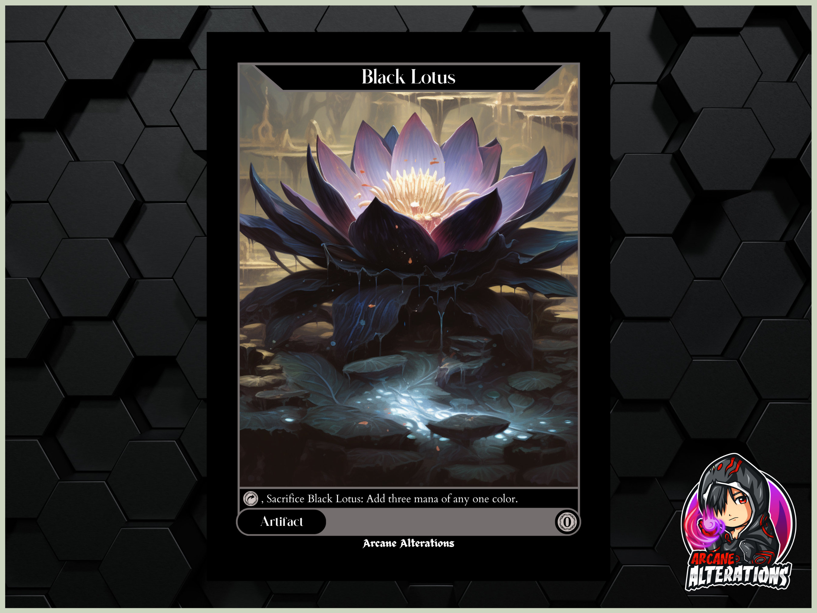 Black Lotus Full Art Custom Card - Etsy