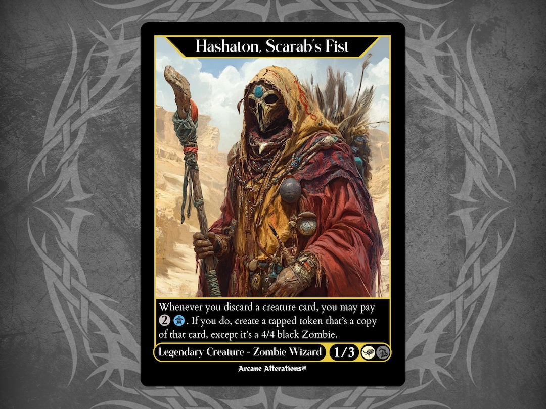Hashaton, Scarab's First - Proxy Full Art Custom Card - Etsy