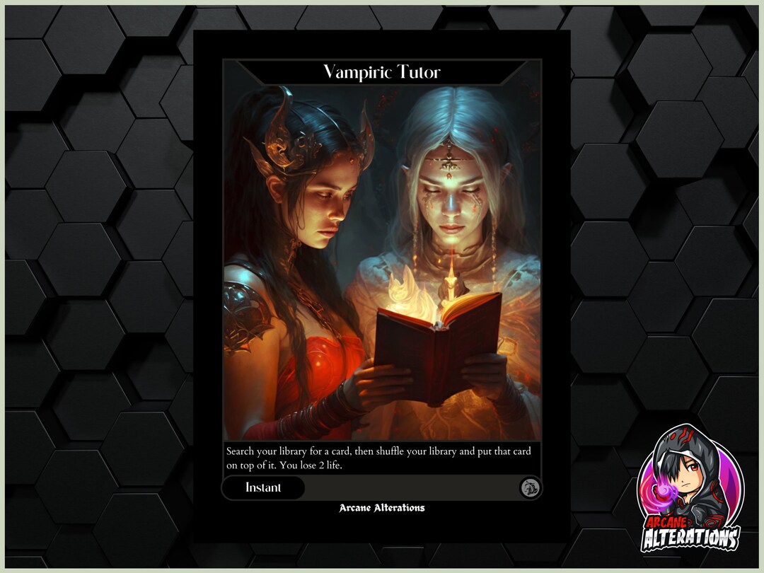 Vampiric Tutor - Full Art Custom Card - Etsy