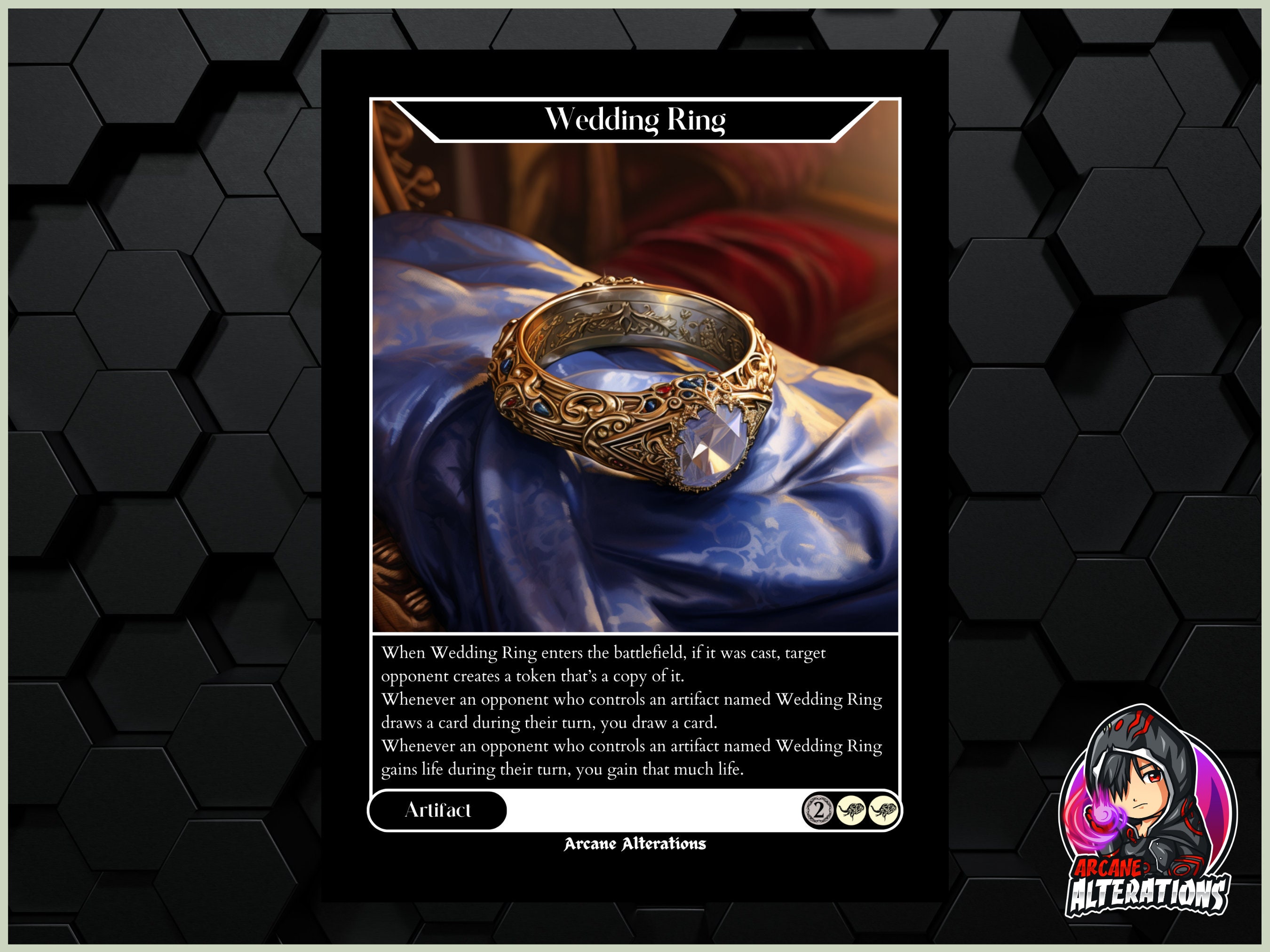 Wedding Ring Full Art Custom Card - Etsy