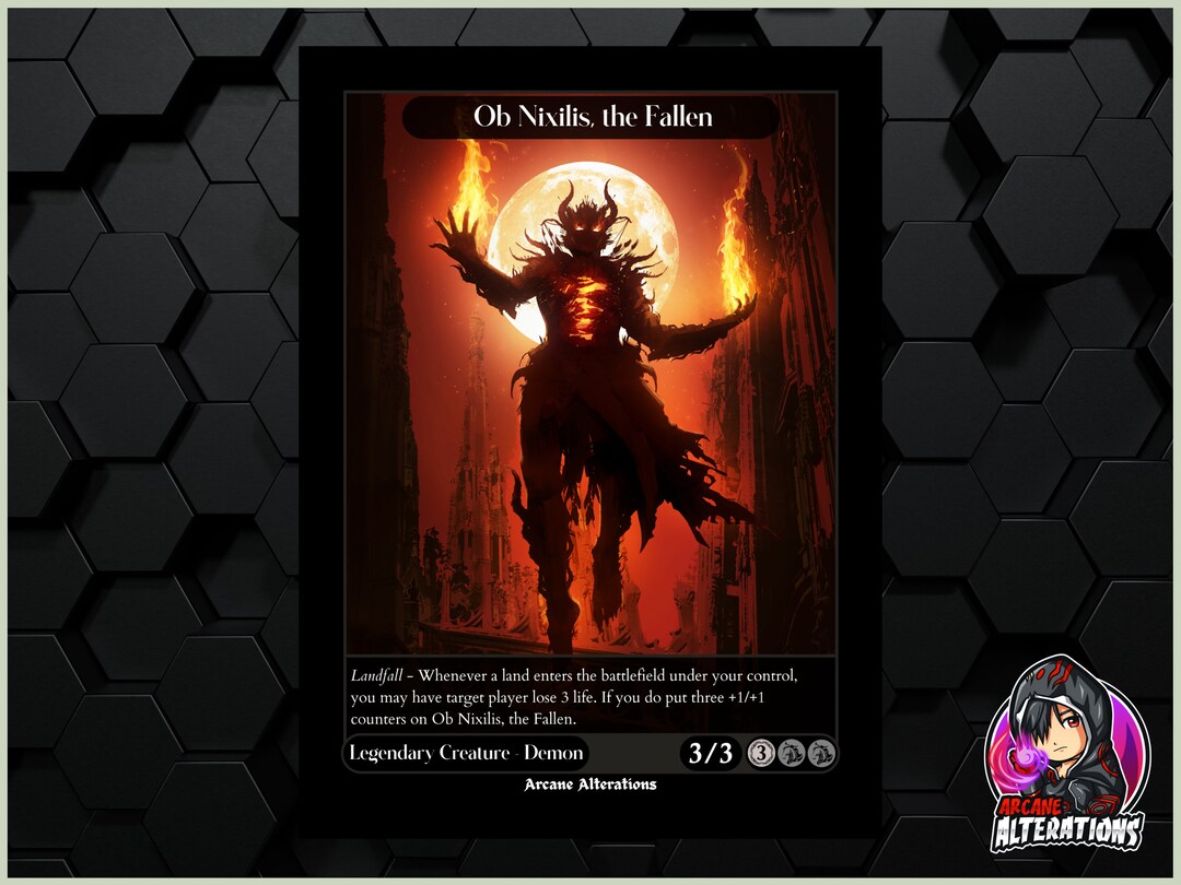 Ob Nixilis the Fallen Full Art Custom Card - Etsy