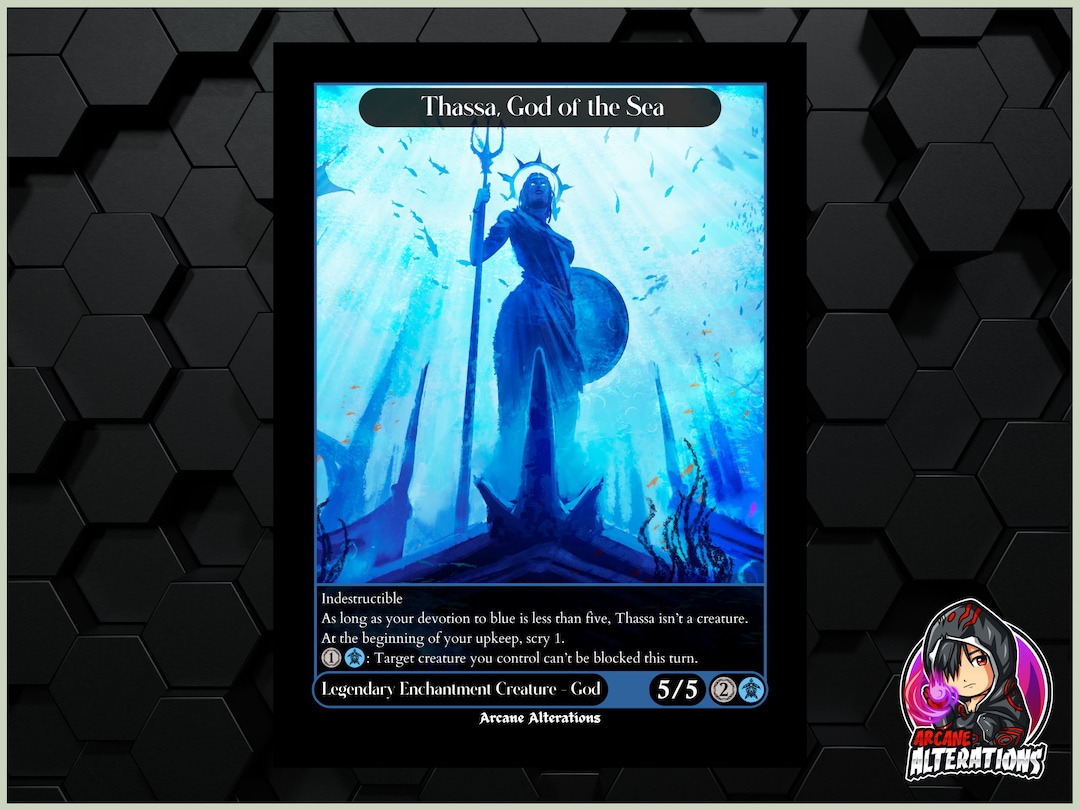 Thassa, God of the Sea - Full Art Custom Card - Etsy