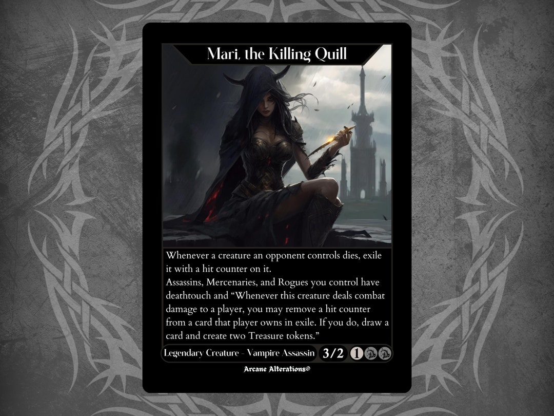 Mari, the Killing Quill - Full Art Custom Card - Etsy