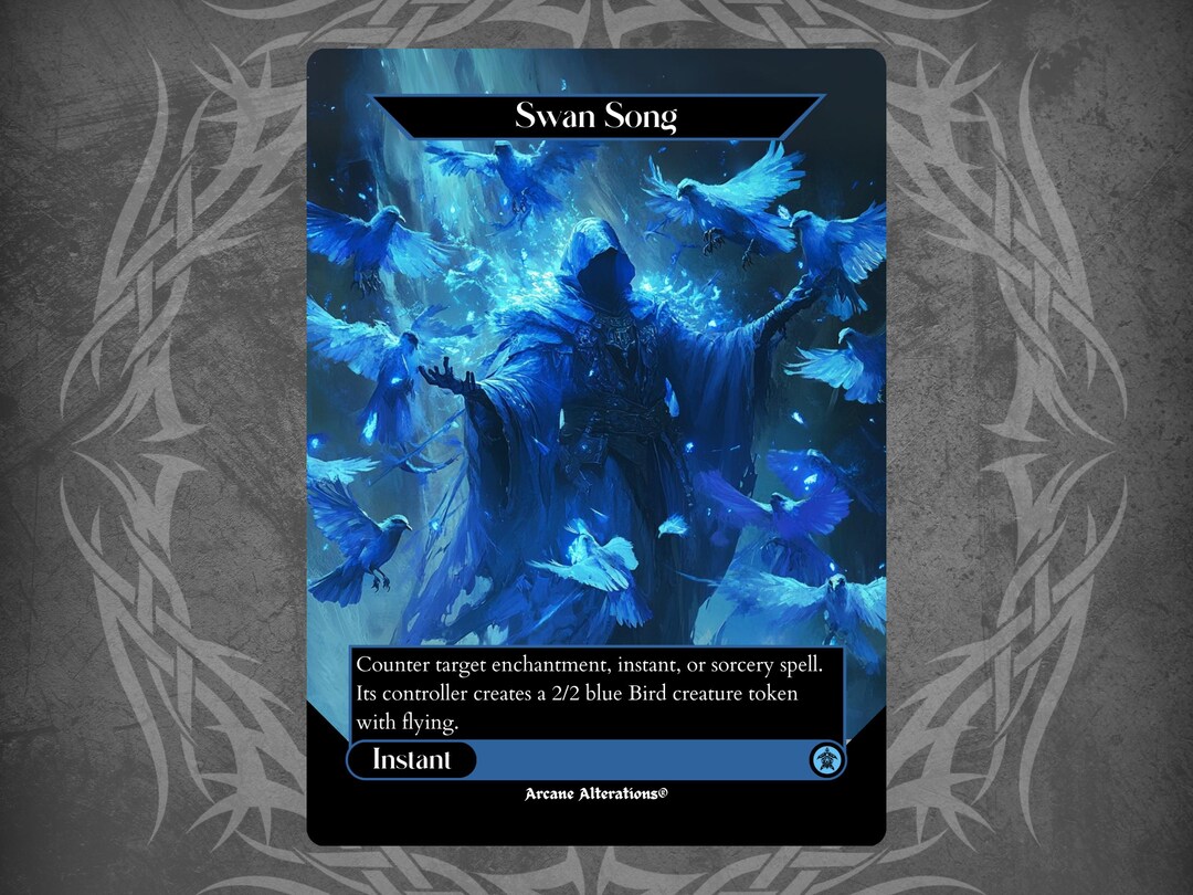 Swan Song - Proxy Full Art Custom Card - Etsy
