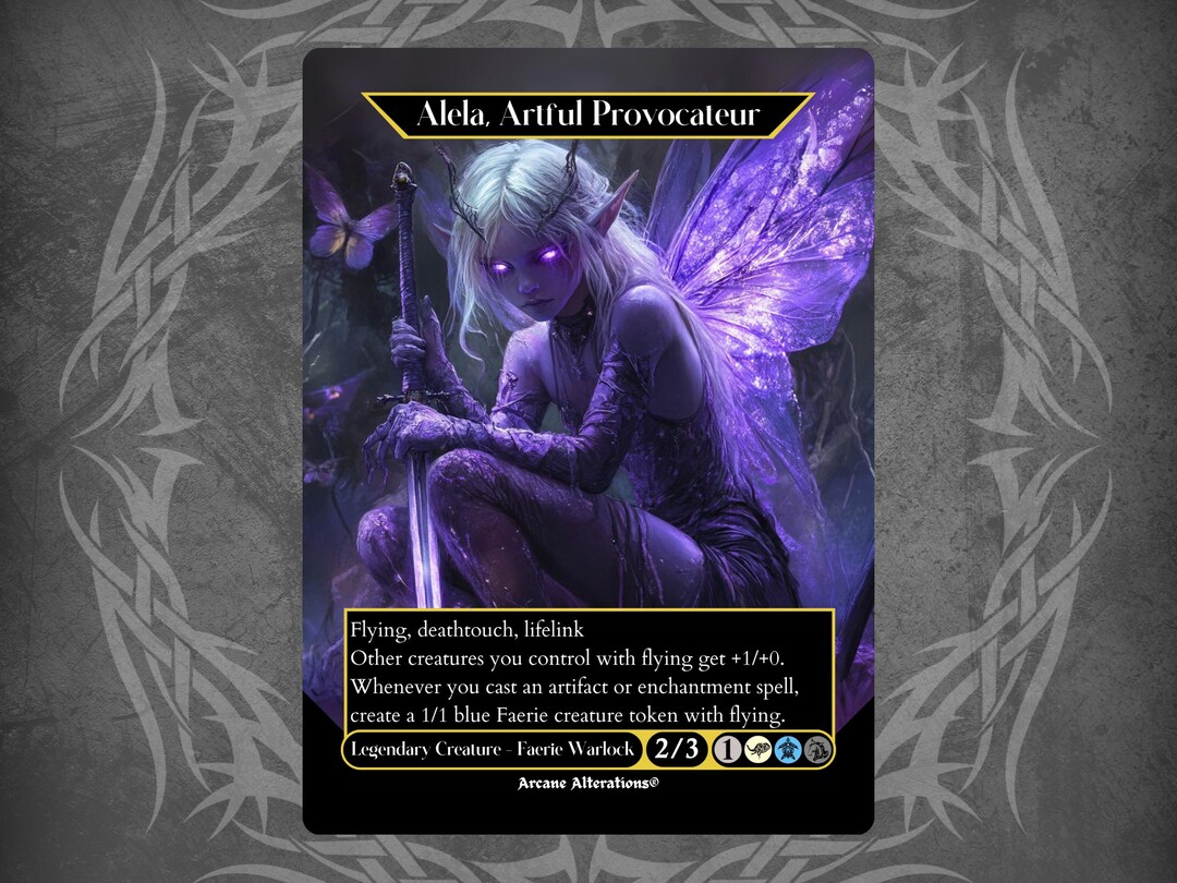 Alela, Artful Provocateur - Proxy Full Art Custom Card - Etsy