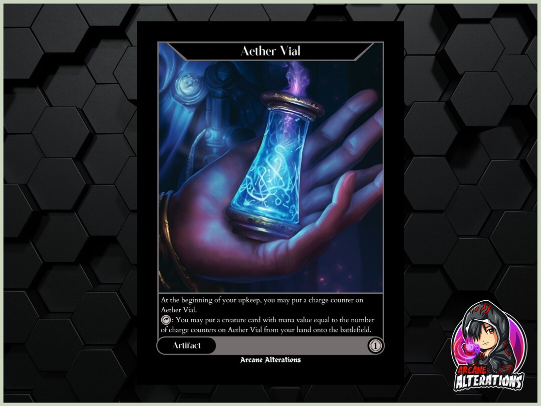 Aether Vial Full Art Custom Card - Etsy