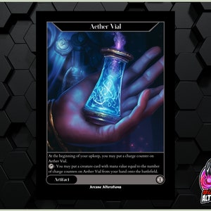 Aether Vial Full Art Custom Card - Etsy