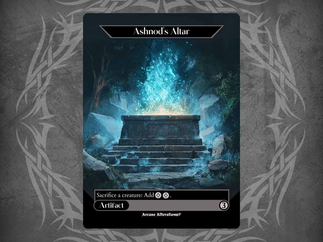 Ashnod's Altar - Proxy Full Art Custom Card - Etsy