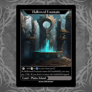 Hallowed Fountain - Full Art Custom Card - Etsy