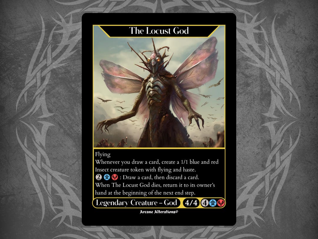 The Locust God - Full Art Custom Card - Etsy