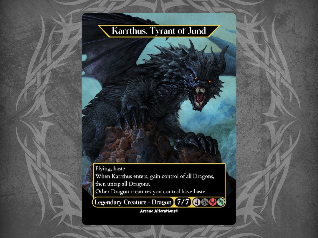 Karrthus, Tyrant of Jund - Proxy Full Art Custom Card - Etsy