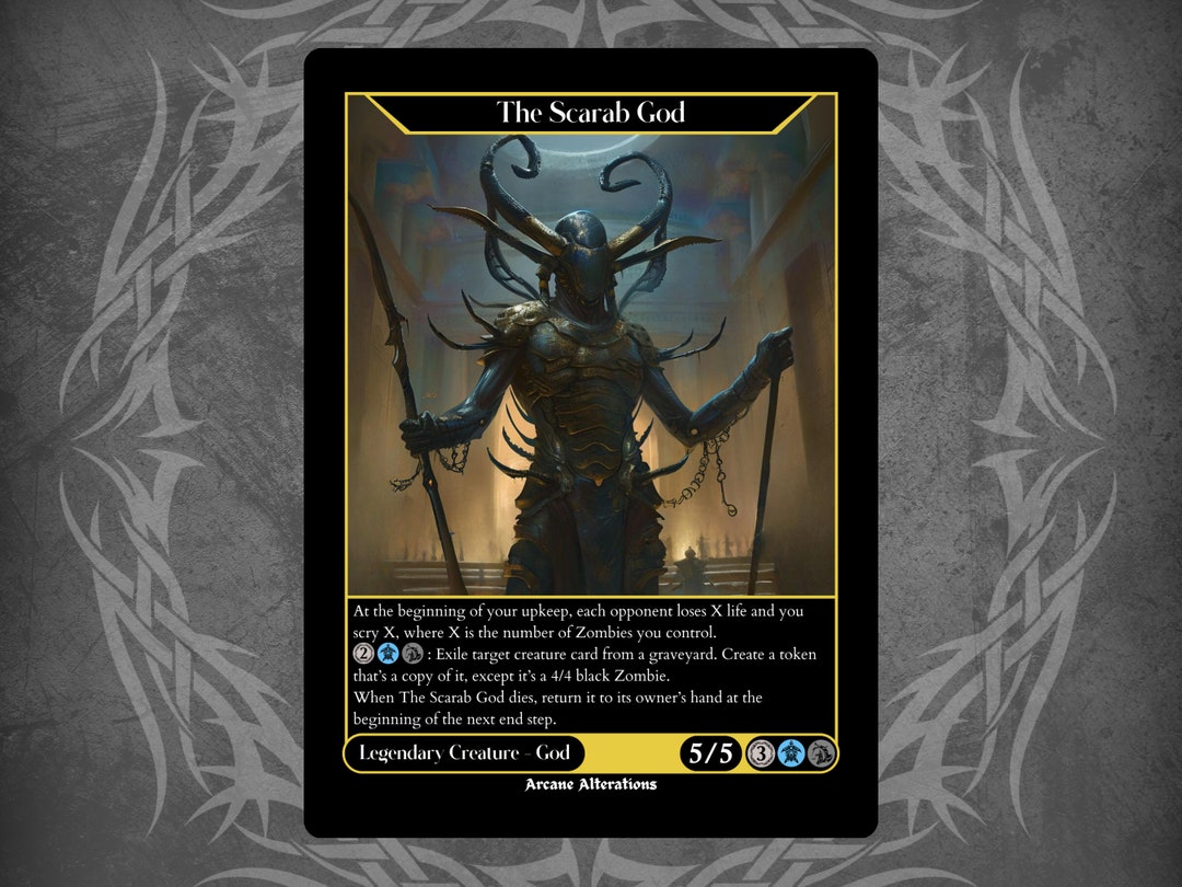 The Scarab God Full Art Custom Card - Etsy