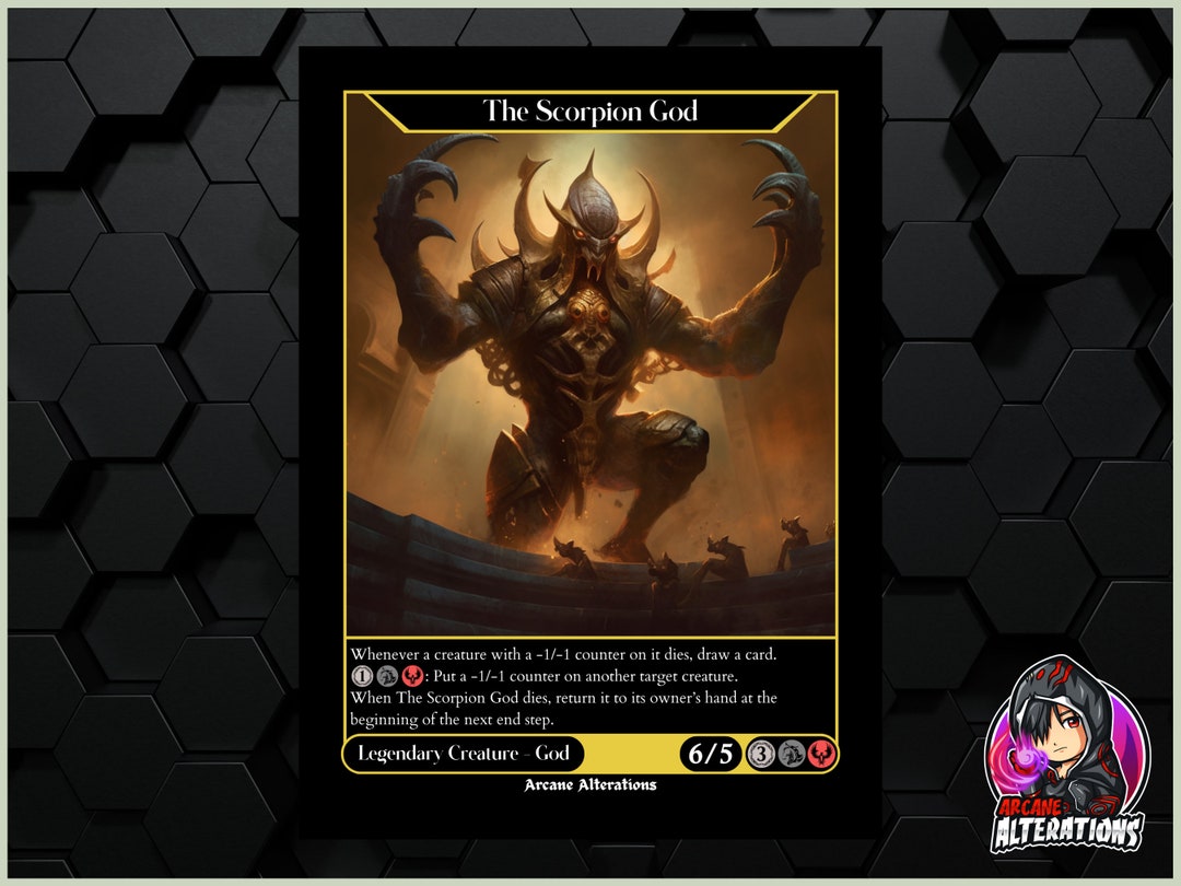 The Scorpion God - Full Art Custom Card - Etsy