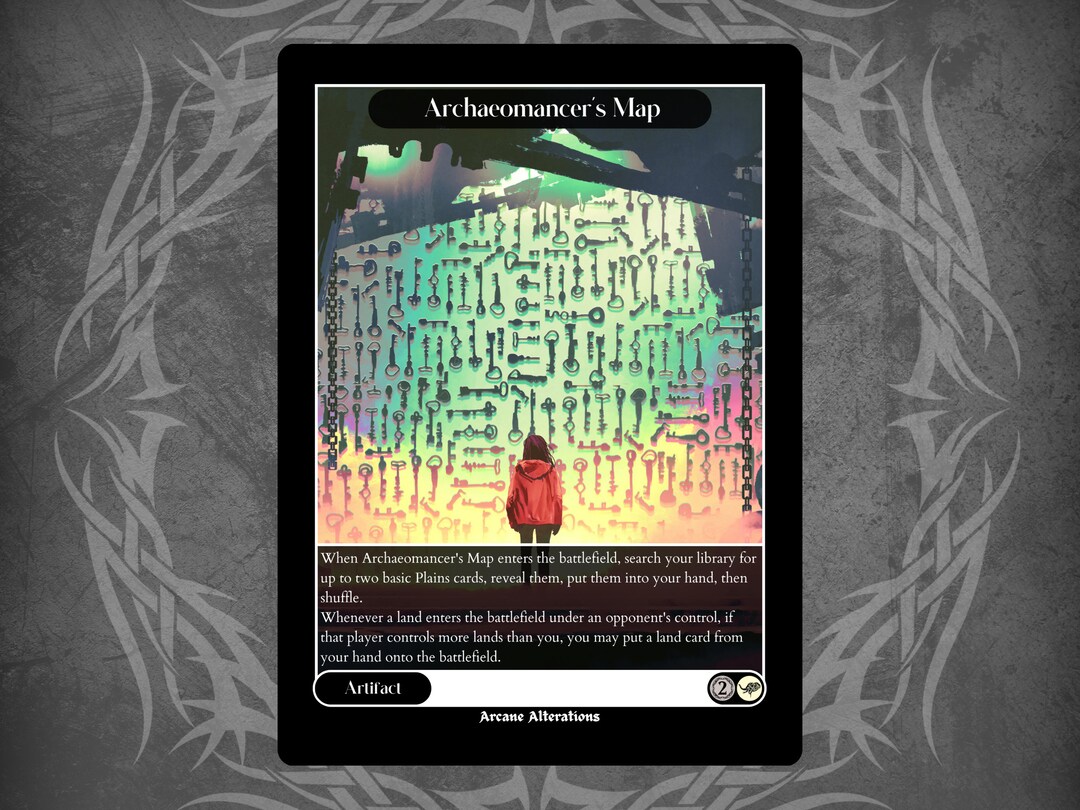 Archaeomancer's Map - Full Art Custom Card - Etsy