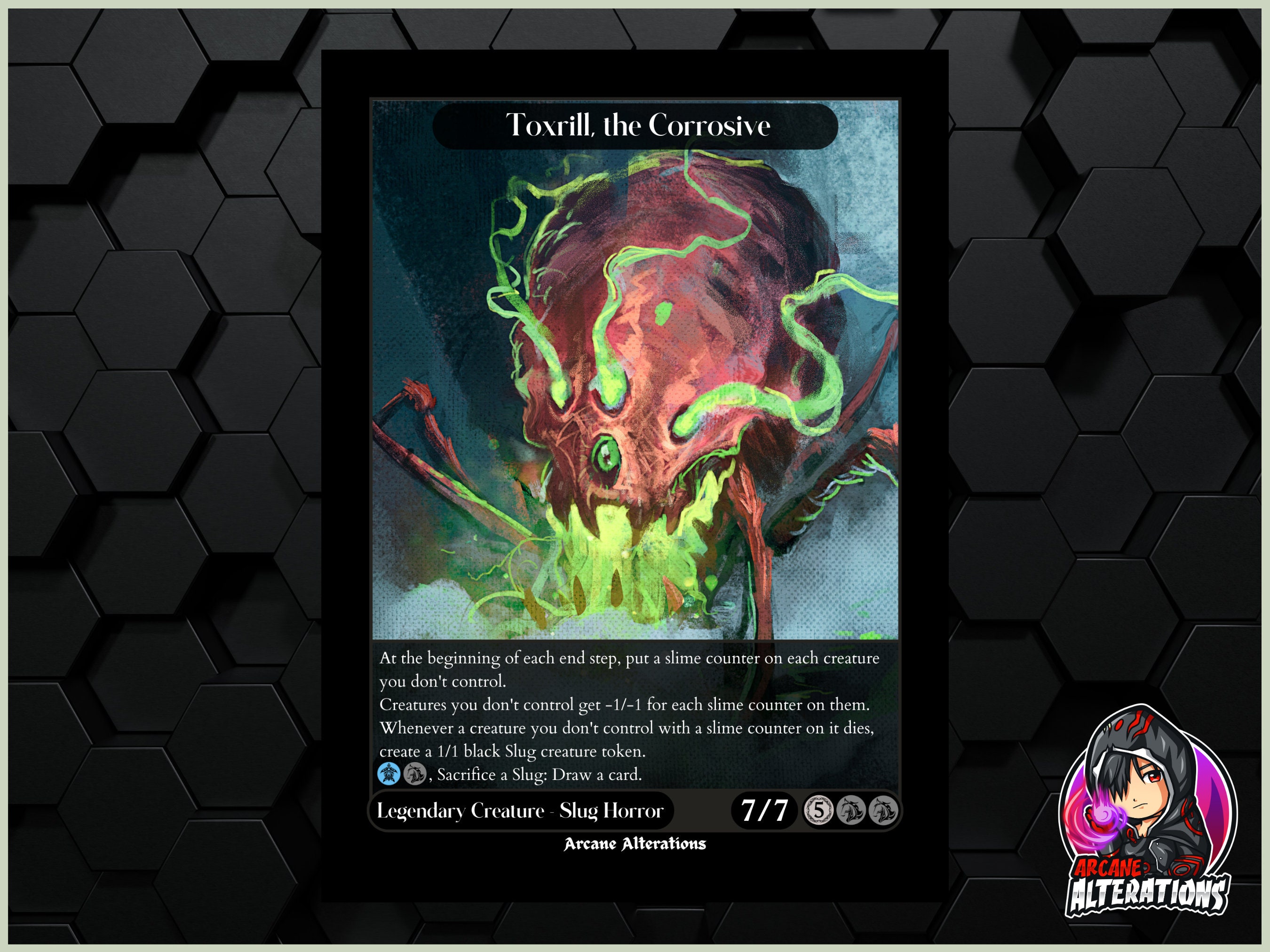 Toxrill, the Corrosive - Full Art Custom Card - Etsy