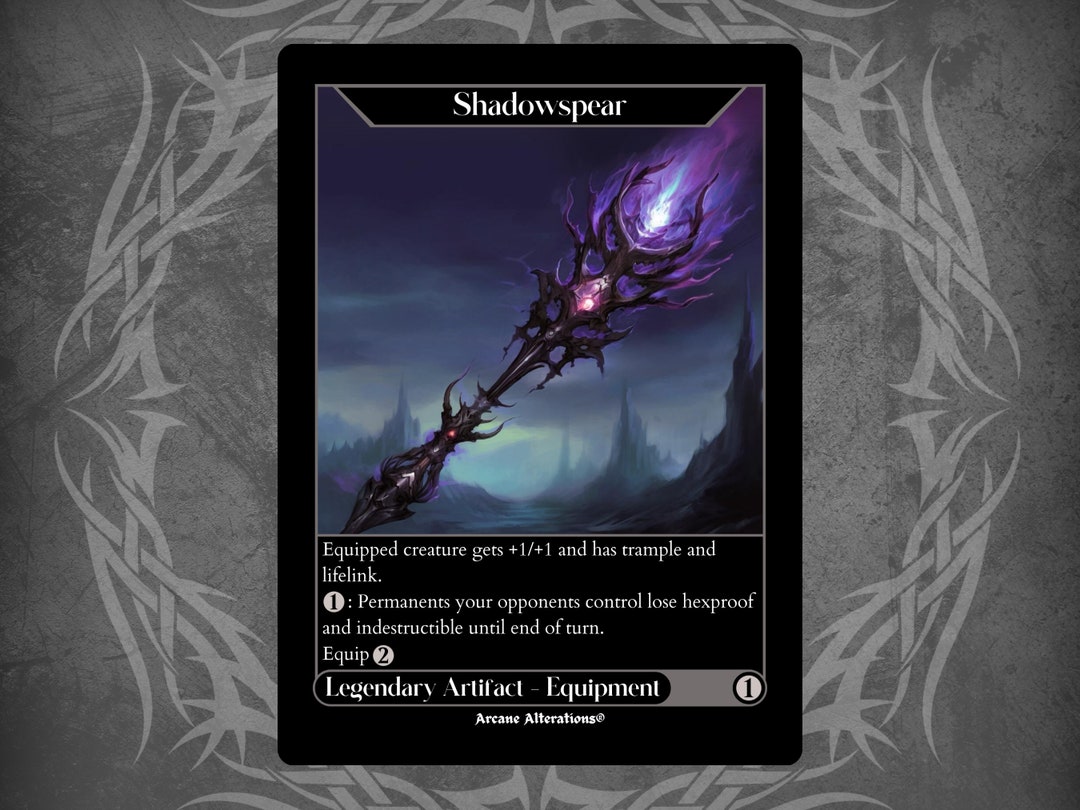 Shadowspear - Full Art Custom Card - Etsy