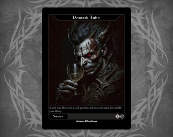 Demonic Tutor Full Art Full Art Custom - Etsy