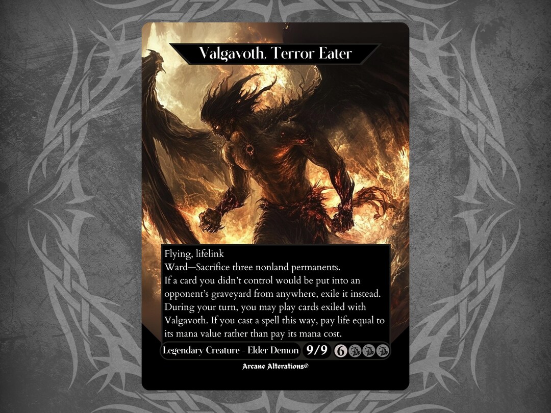 Valgavoth, Terror Eater - Proxy Full Art Custom Card - Etsy