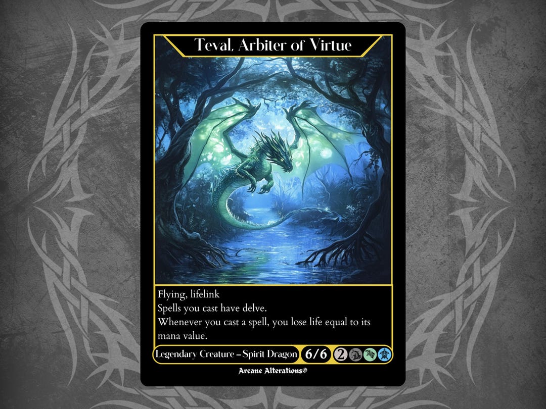 Teval, Arbiter of Virtue - Proxy Full Art Custom Card - Etsy