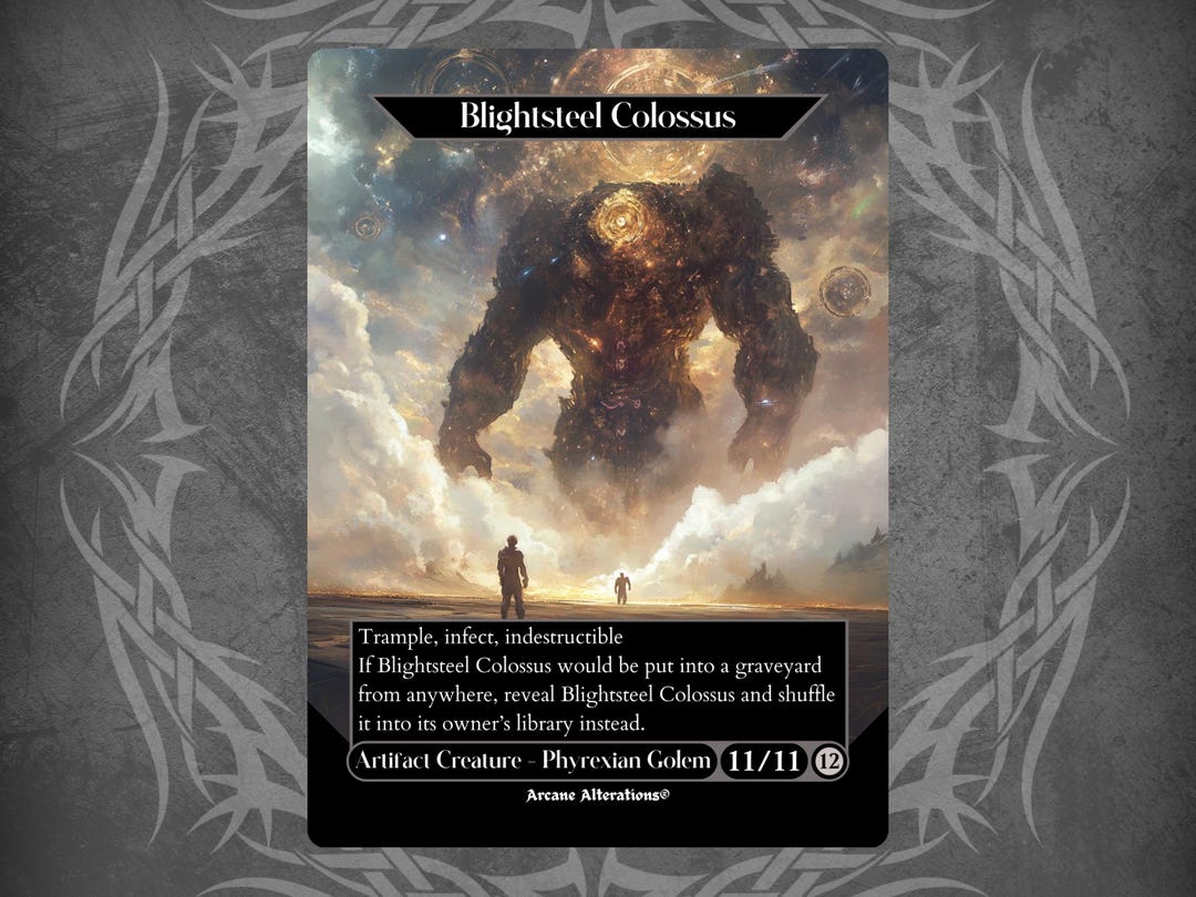 Blightsteel Colossus - Proxy Full Art Custom Card - Etsy