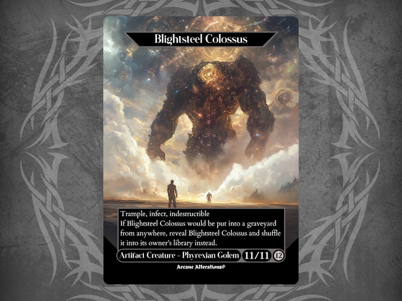 Blightsteel Colossus - Proxy Full Art Custom Card - Etsy