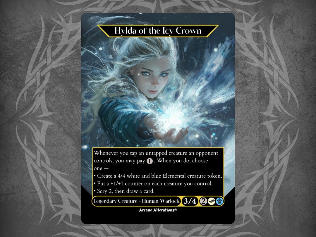 Hylda of the Icy Crown - Proxy Full Art Custom Card - Etsy
