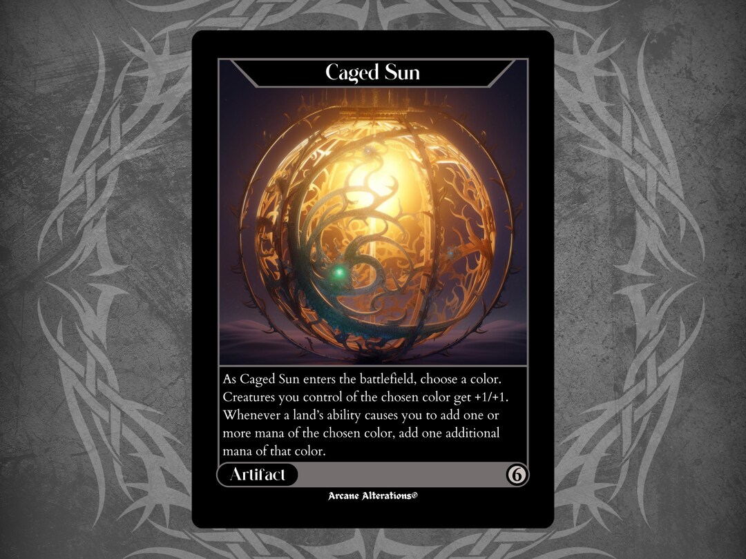Caged Sun - Full Art Custom Card - Etsy