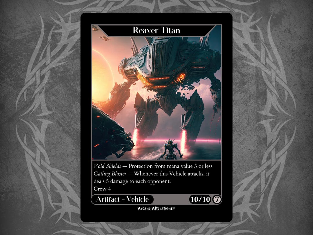 Reaver Titan - Full Art Custom Card - Etsy