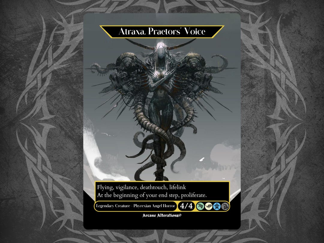 Atraxa, Praetors' Voice - Proxy Full Art Custom Card - Etsy