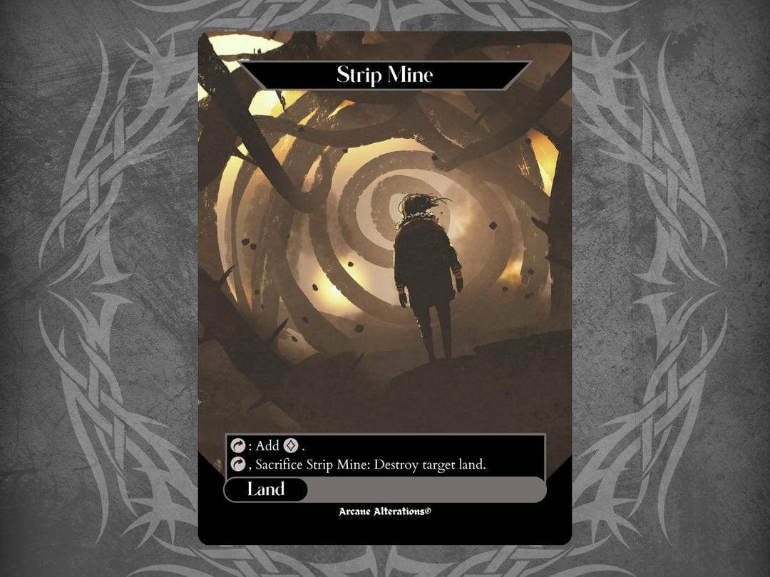 Strip Mine - Proxy Full Art Custom Card - Etsy