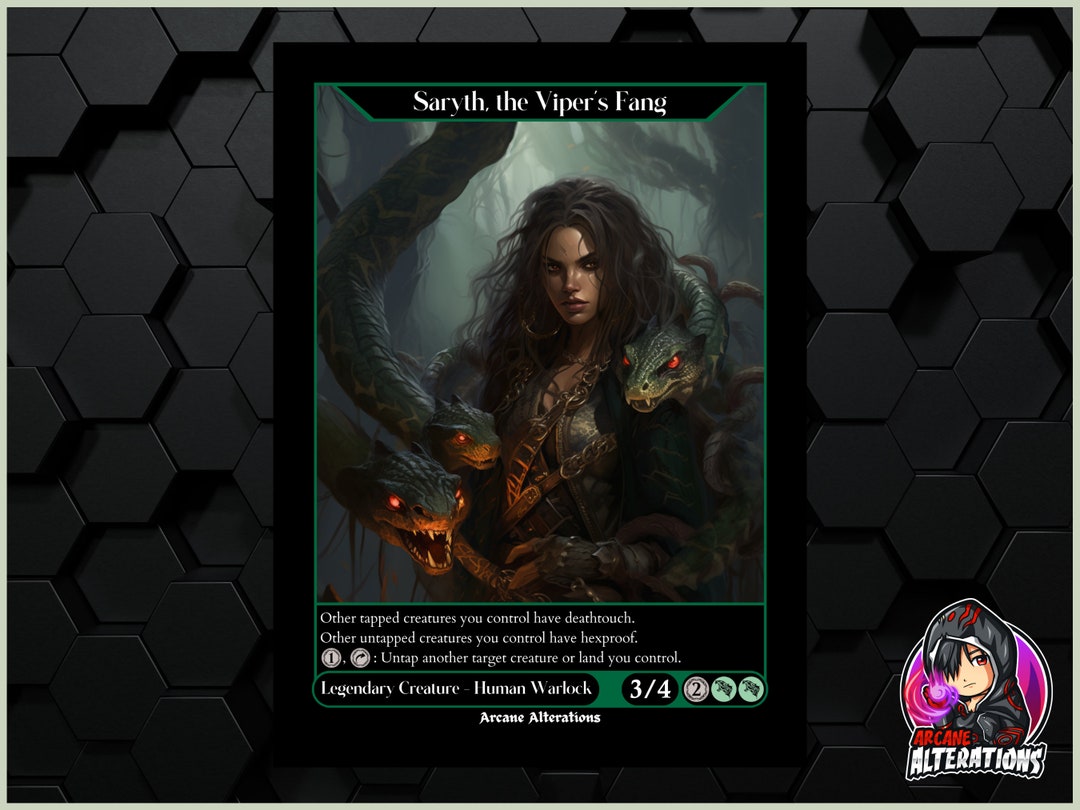 Saryth, the Viper's Fang - Full Art Custom Card - Etsy