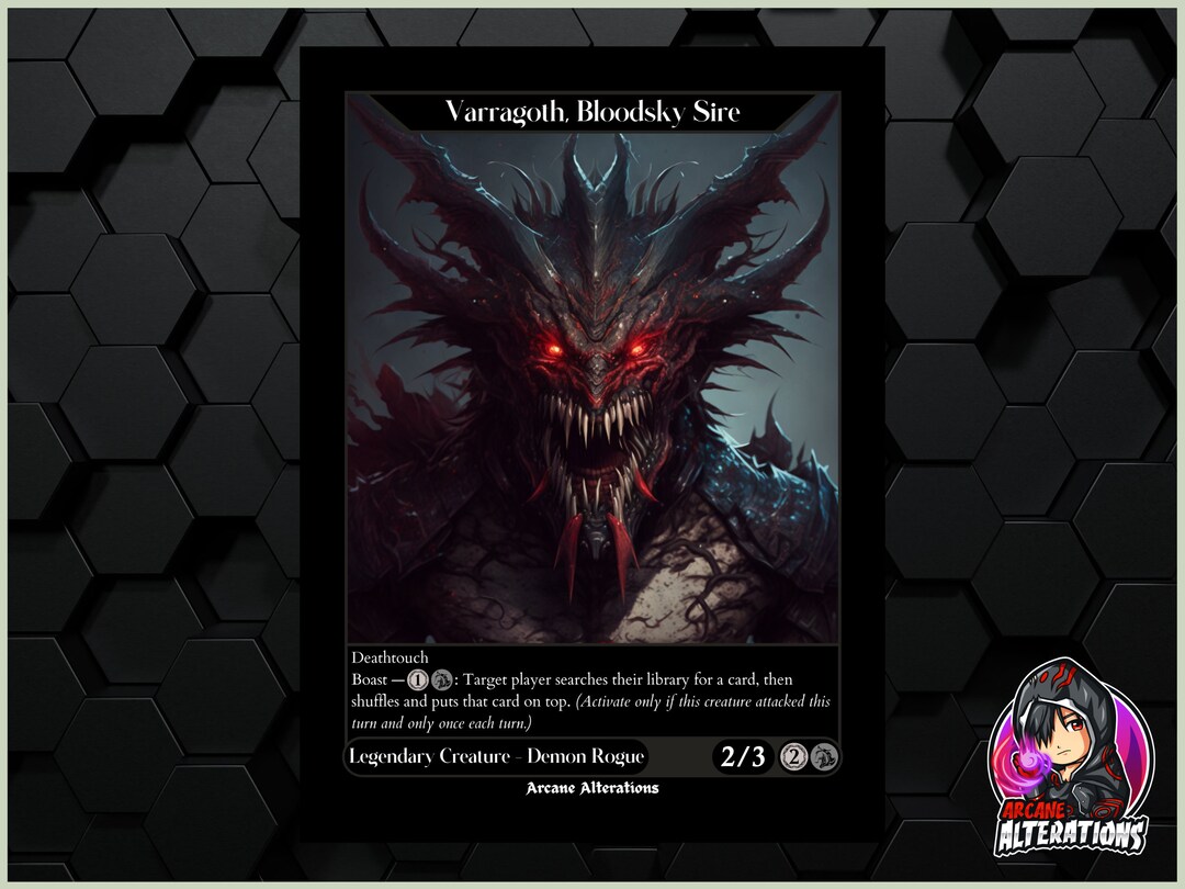 Varragoth, Bloodsky Sire - Full Art Custom Card - Etsy