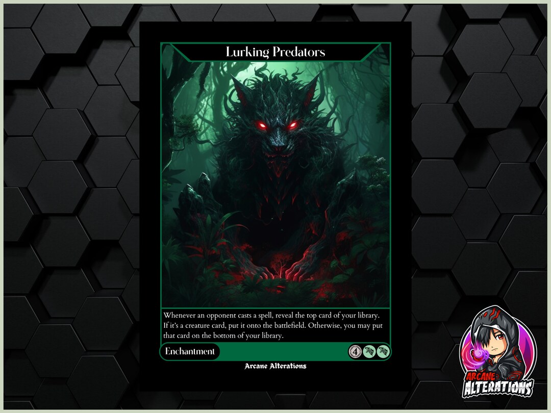 Lurking Predators - Full Art Custom Card - Etsy