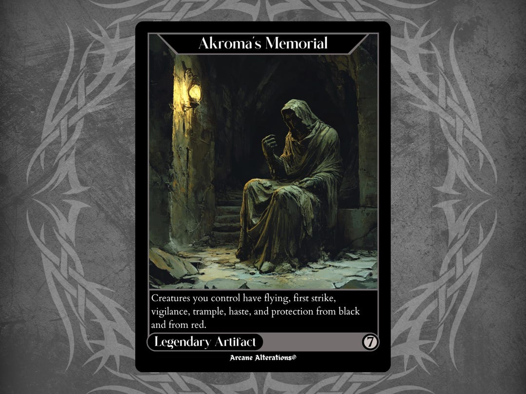 Akroma's Memorial - Proxy Full Art Custom Card - Etsy