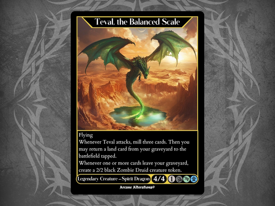 Teval, of the Balanced Scale - Proxy Full Art Custom Card - Etsy