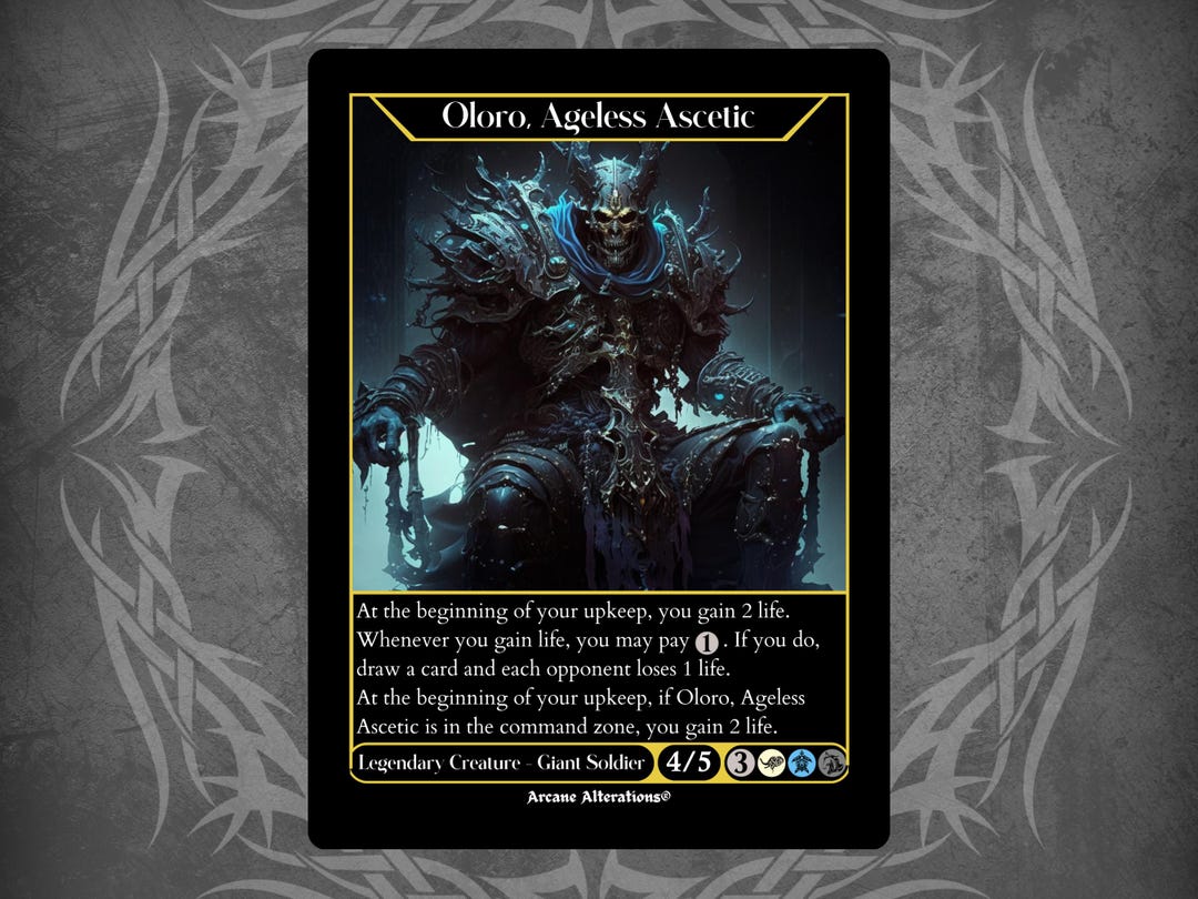 Oloro, Ageless Ascetic - Full Art Custom Card - Etsy