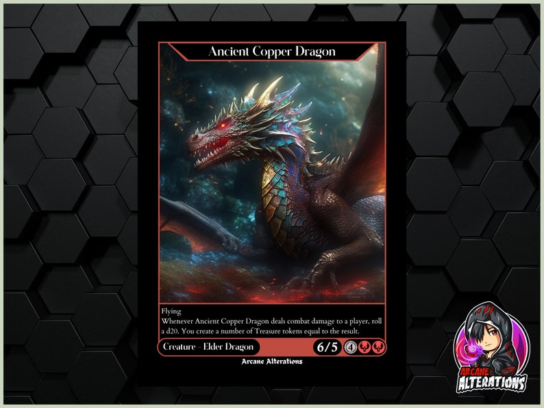Ancient Copper Dragon Full Art Custom Card - Etsy