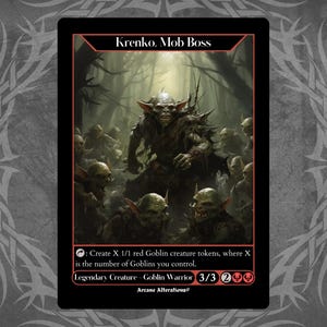 Krenko, Mob Boss - Full Art Custom Card - Etsy