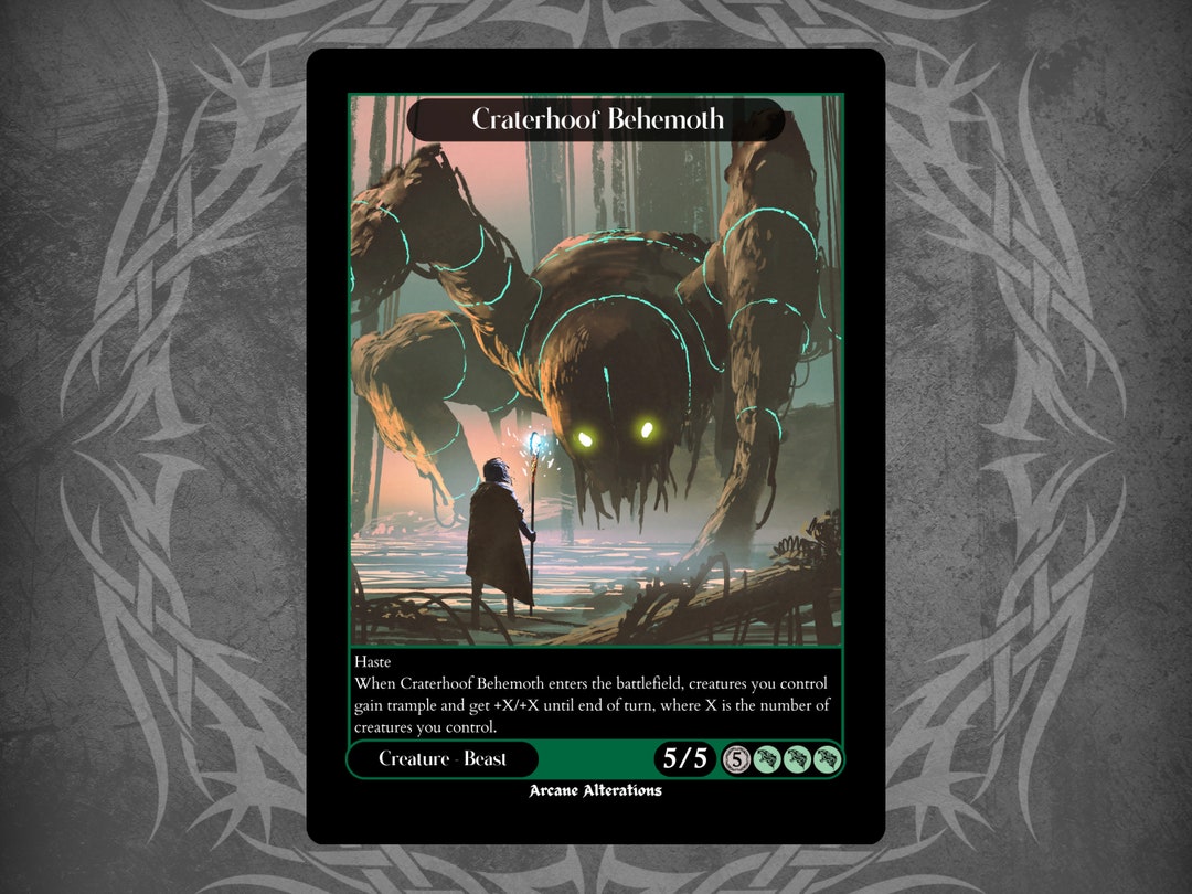 Craterhoof Behemoth - Full Art Custom Card - Etsy
