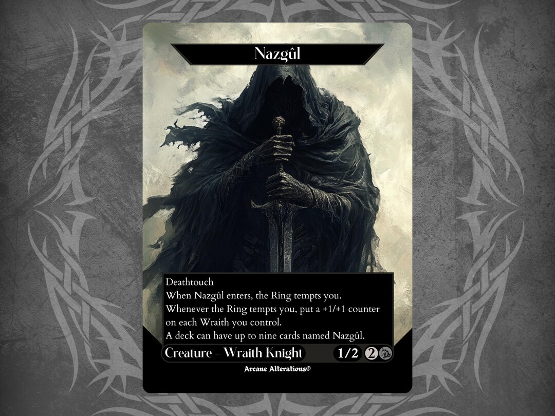 Nazgul - Proxy Full Art Custom Card - Etsy