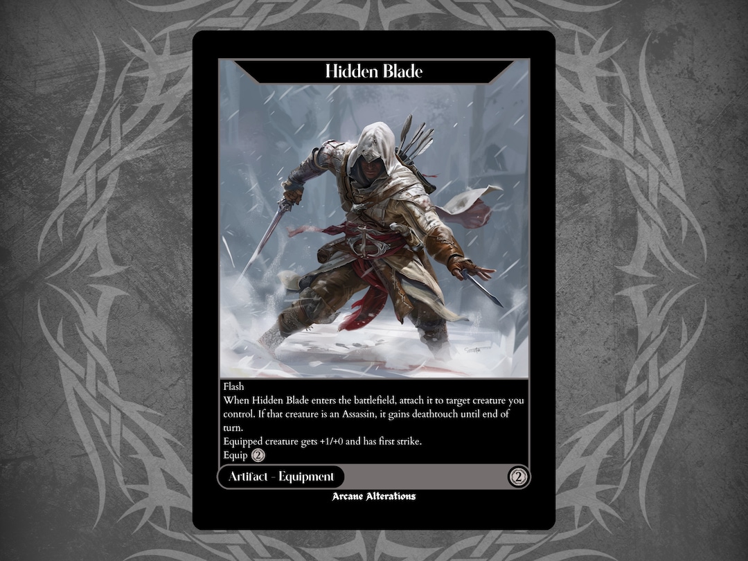 Hidden Blade - Full Art Custom Card - Etsy